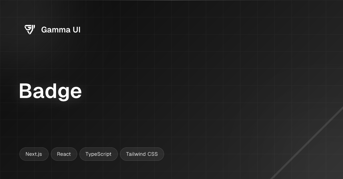 Badge | React Components & Templates